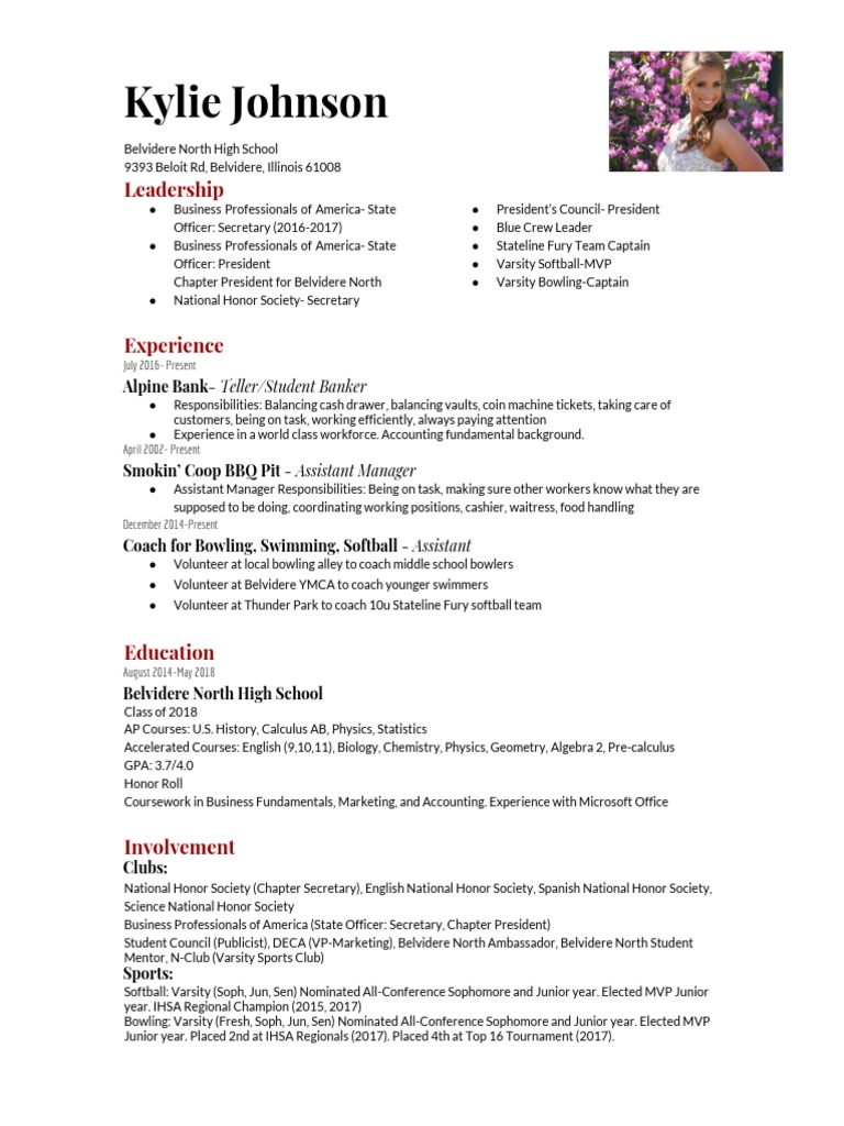 Bpa Official Resume 1 | PDF | Business