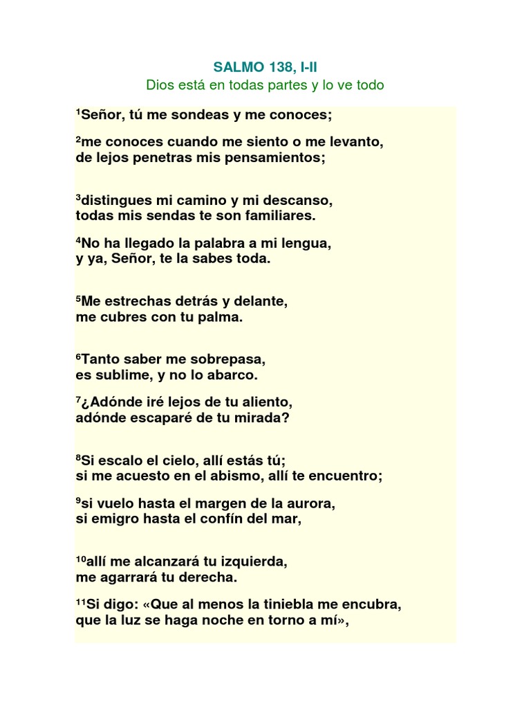 Salmo 138 | PDF