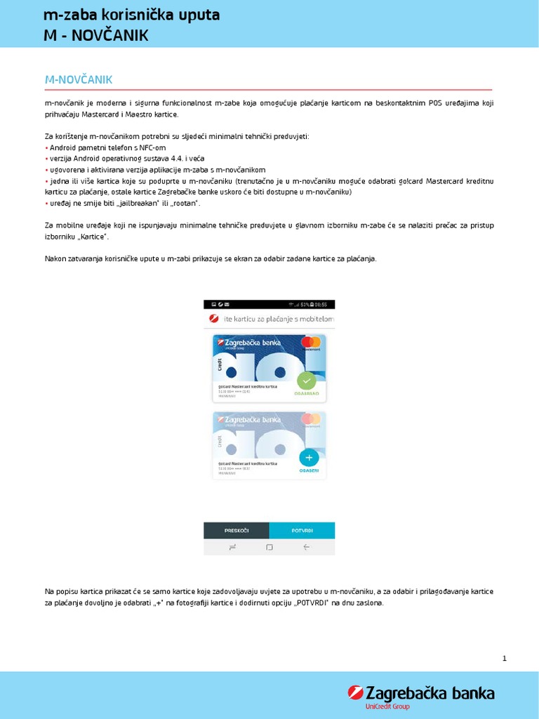 M Zaba Korisnicka Uputa M Novcanik | PDF