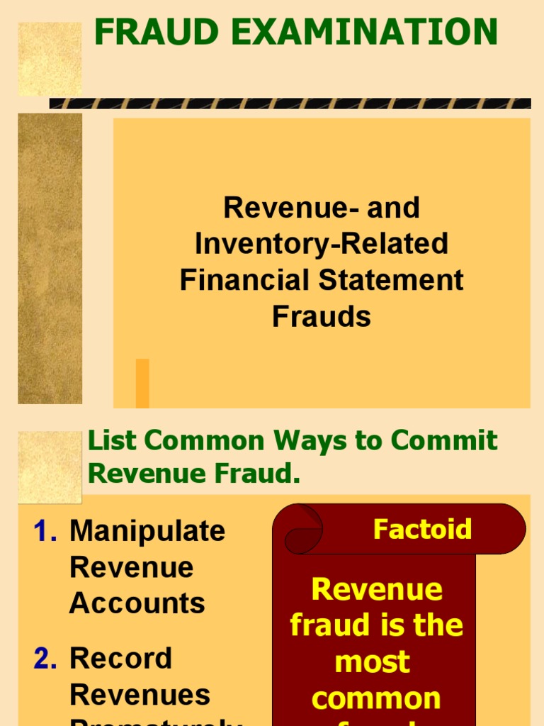 15revenue and Inventory Fraud | PDF | Inventory | Revenue