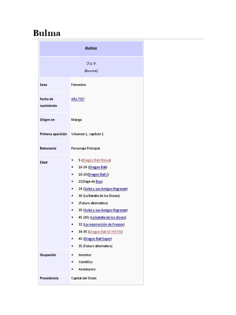 Bulma | PDF | Science Fantasy Comics | esfera del dragón