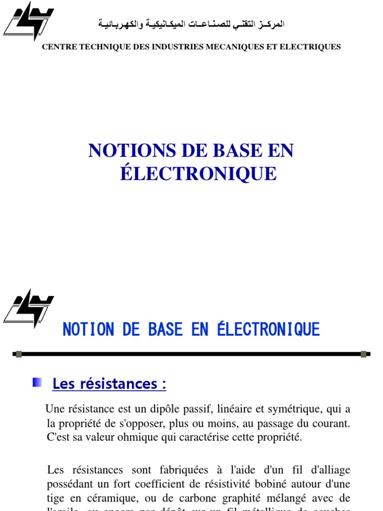 Introduction à l'Électronique de Base | PDF | Transistor | Transistor ...