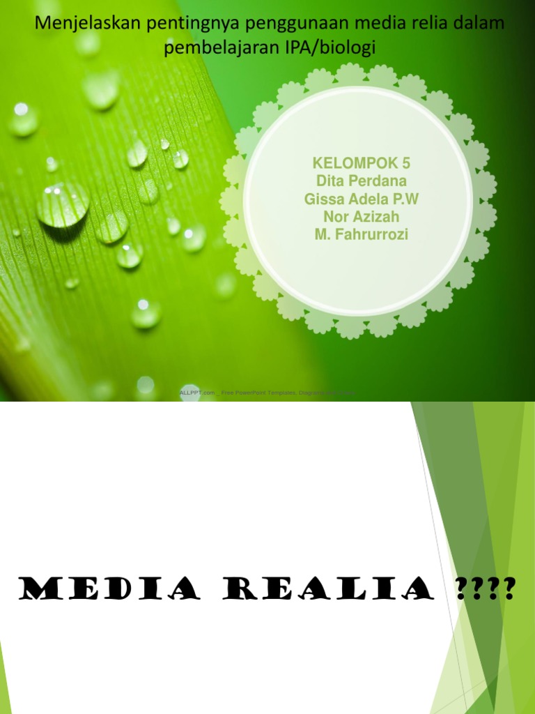 Pembelajaran Media Realia | PDF