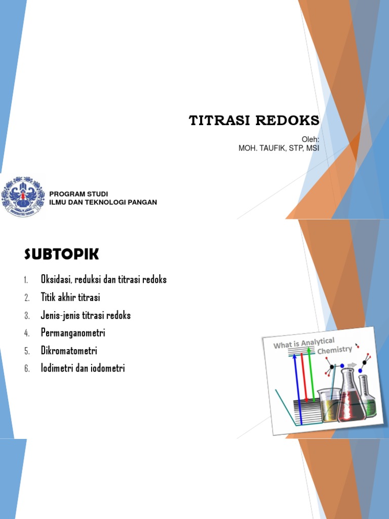 Titrasi Redoks: Metode dan Indikator | PDF
