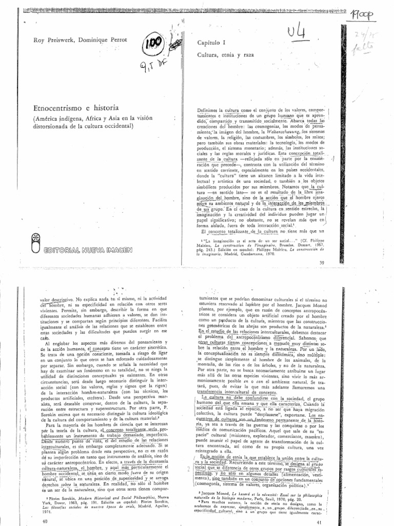 Preiswerk y Perrot - Etnocentrismo e Historia - 1979 PDF | PDF ...
