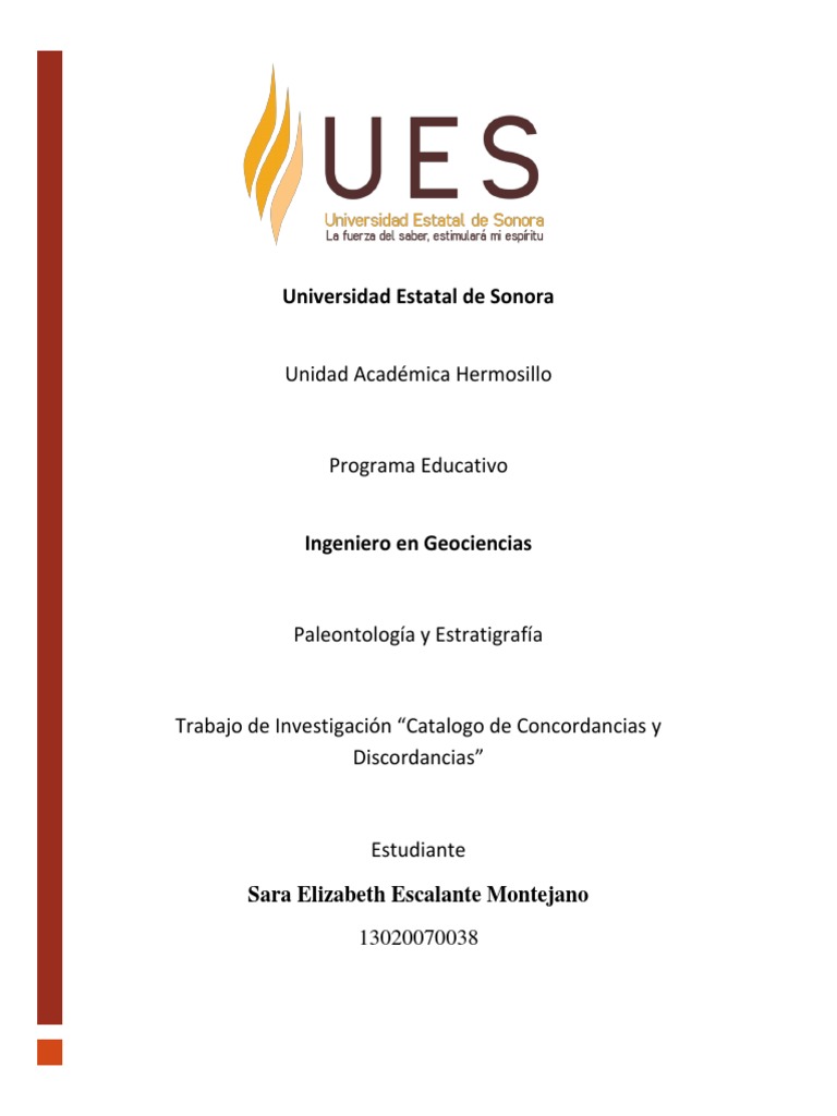 Concordancias y Discordancias | PDF | Estrato | Geología
