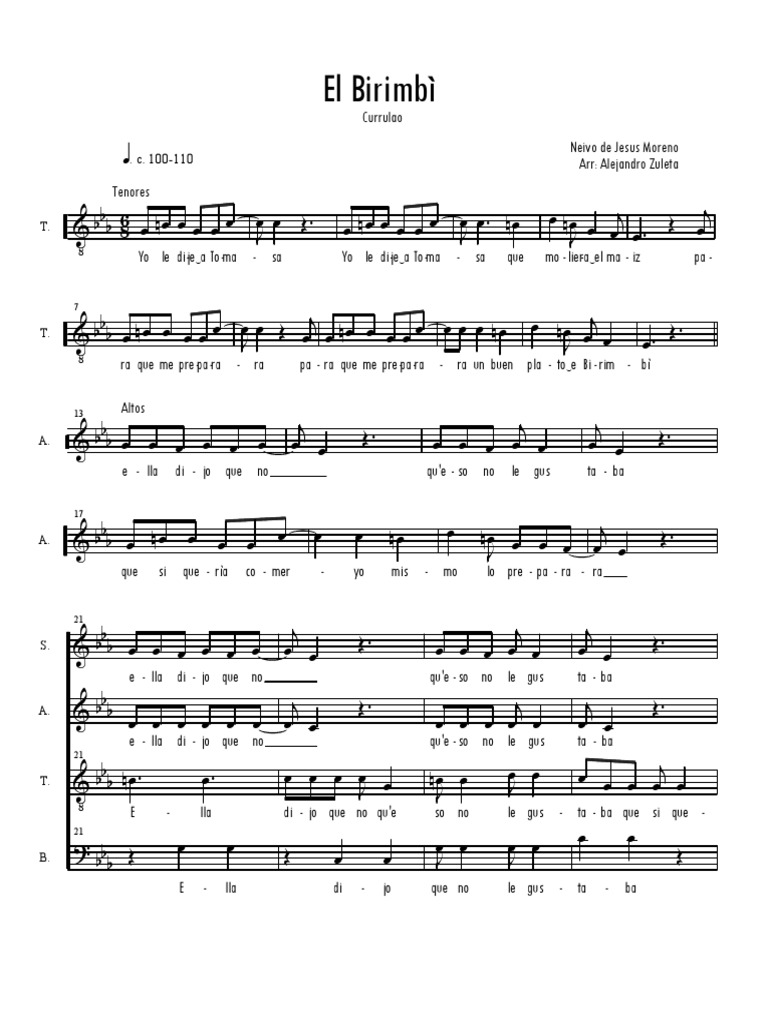 El Birimbí Satb PDF | PDF