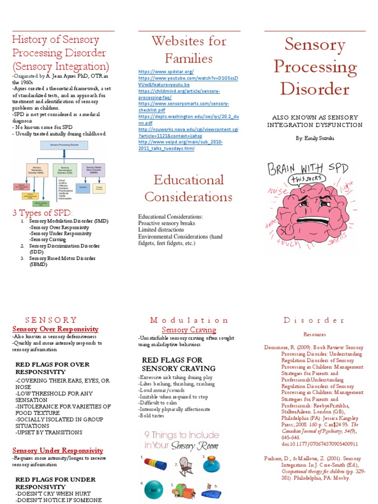 Sensory Processing Brochure | PDF | Sensory Processing Disorder ...