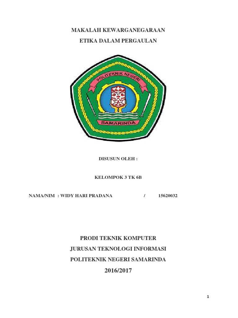 Makalah Etika Pergaulan Kel.4 | PDF