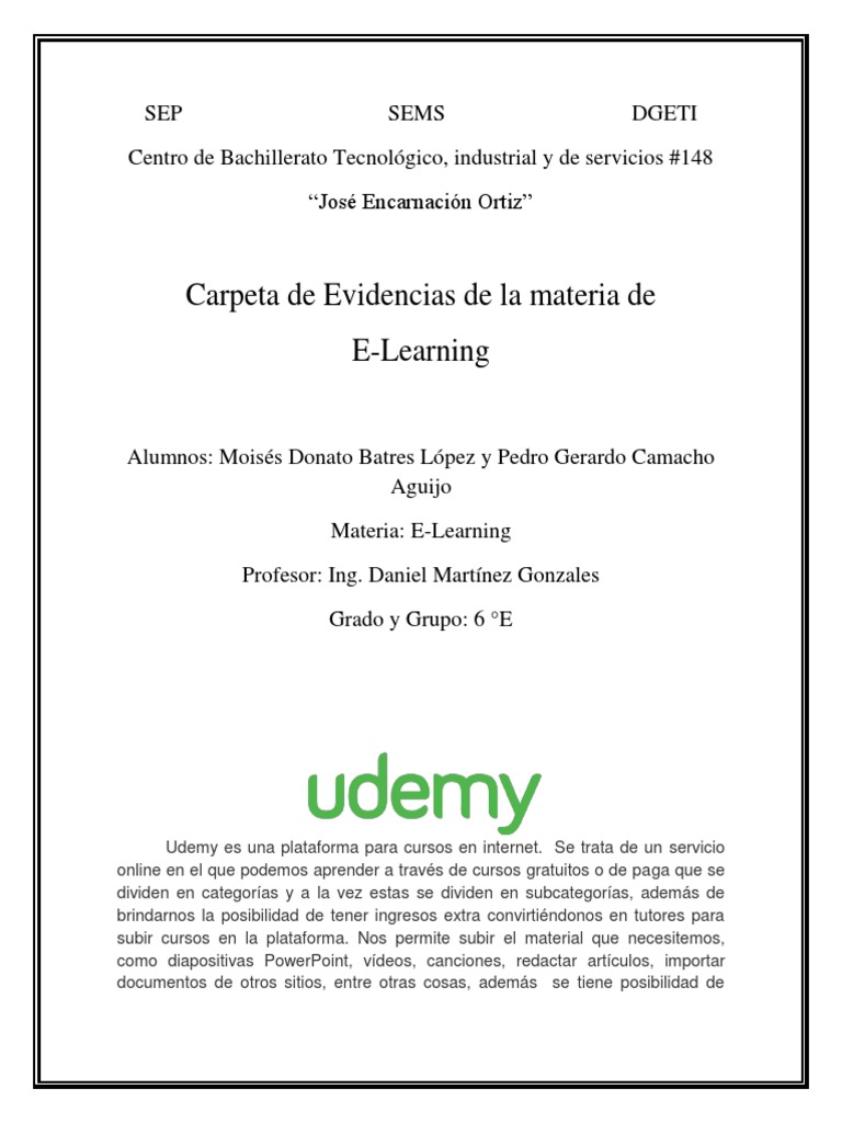 Carpeta de Evidencias de La Materia de E-Learning | PDF | Php | Apache Http Server