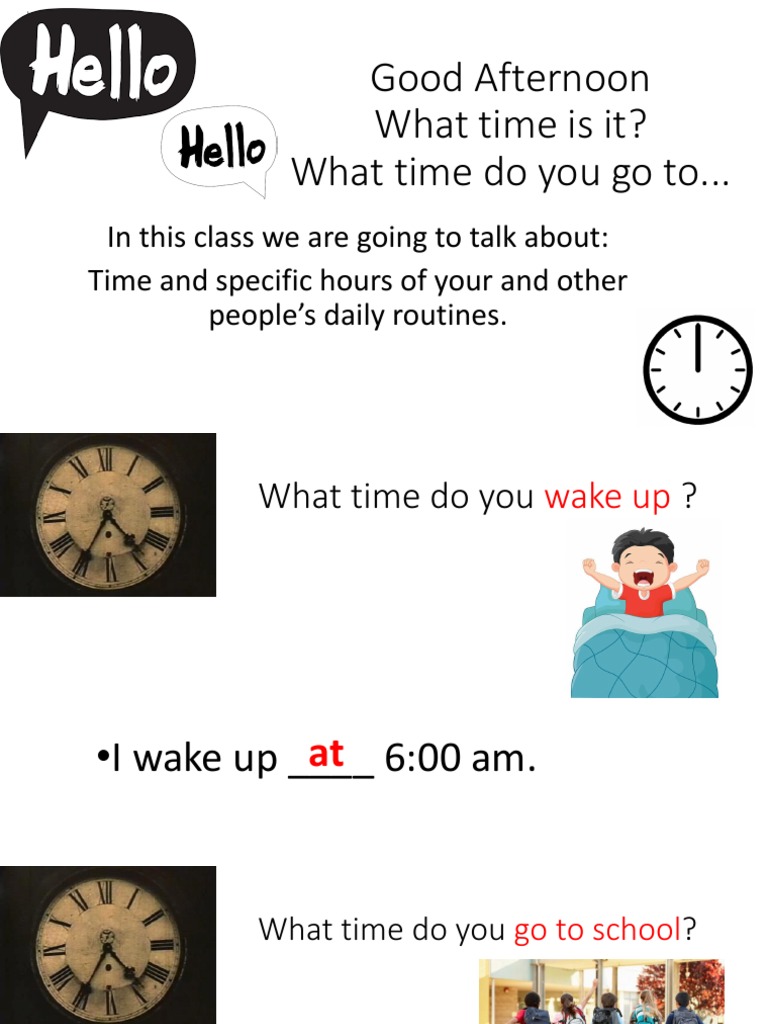 13th Lesson, Hours, Daily Routine Questions | PDF | Grammar | Syntax