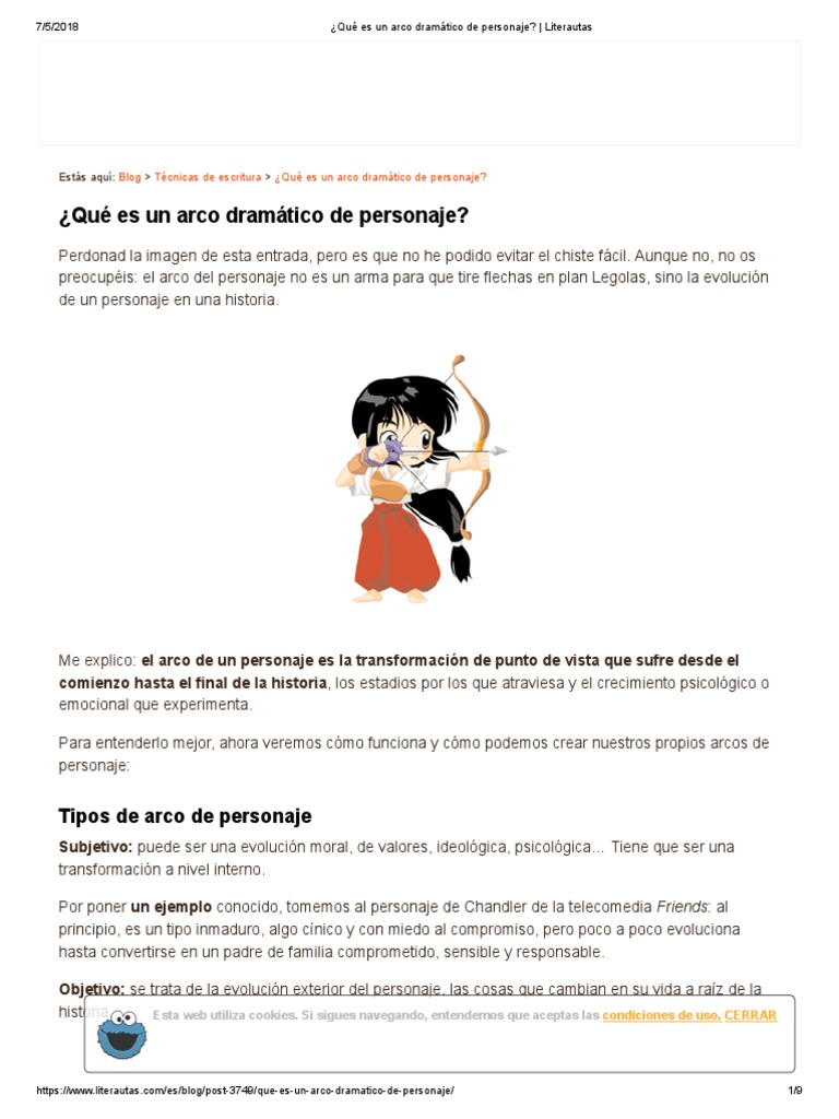 Qué Es Un Arco Dramático de Personaje | PDF | Arco y flecha | Novelas