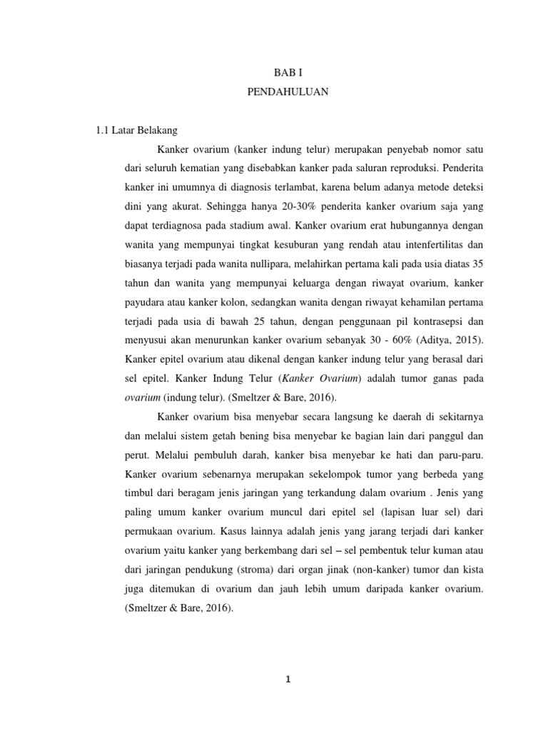 Ovarium (Indung Telur) - (Smeltzer & Bare, 2016) | PDF