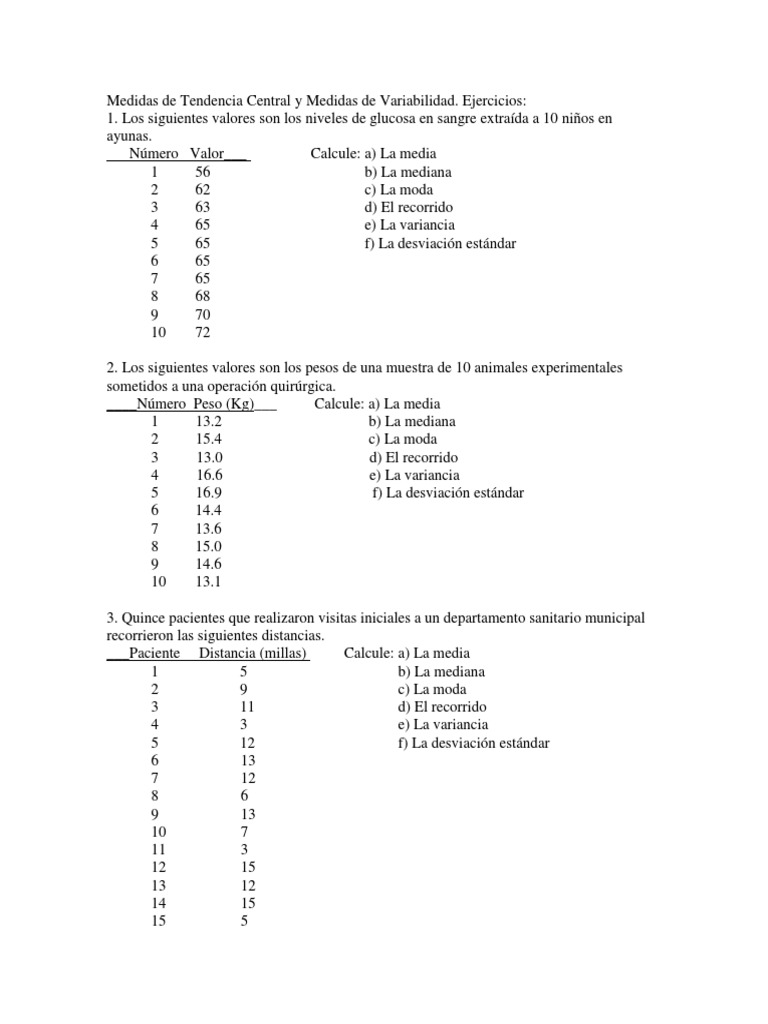 Ejercicios MTC y MD | Descargar gratis PDF | Ciencias de la Salud | Medicina CLINICA