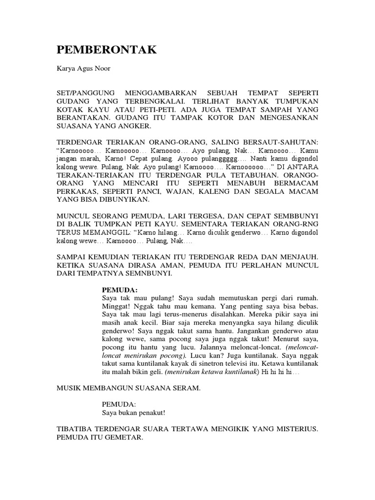 5.pemberontak Karya Agus Noor | PDF