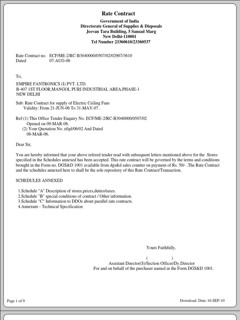 Specification Ceiling Fan | PDF | Capacitor | Screw