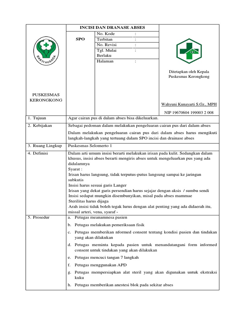 Prosedur Insisi dan Drainase Abses | PDF
