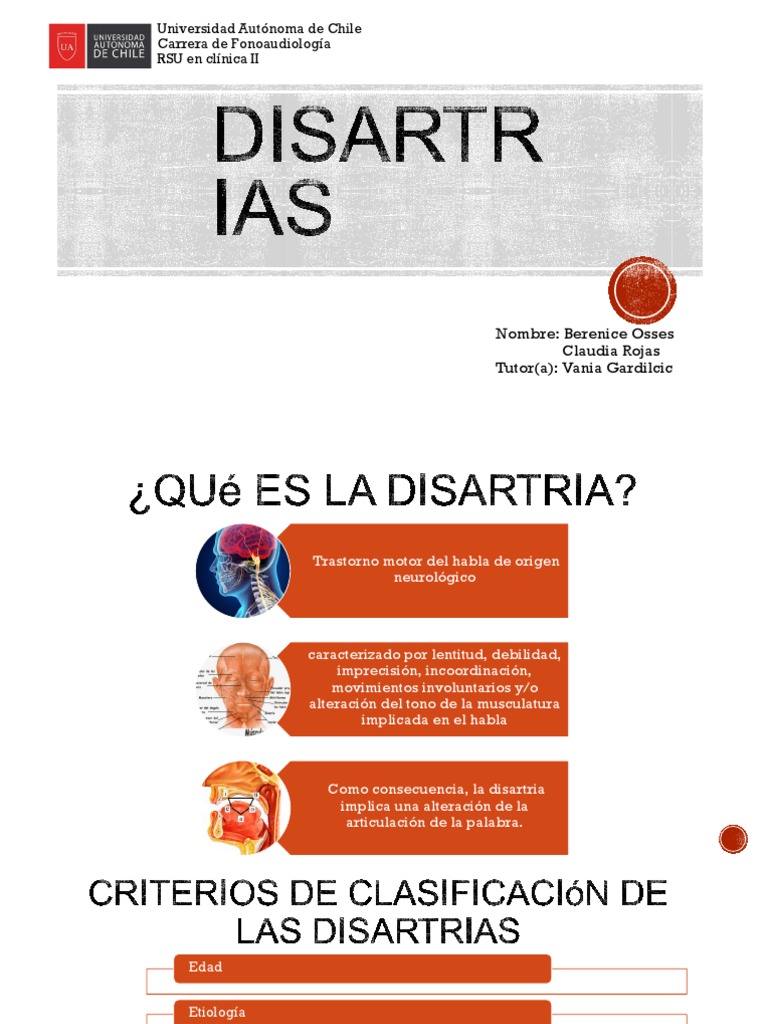 Tipos y causas de disartria | PDF | La esclerosis lateral amiotrófica ...