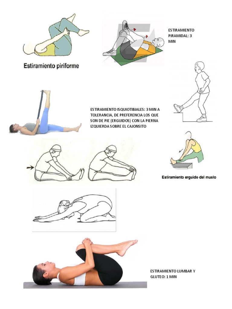 Ejercicios De Estiramiento Del Piriforme Para Imprimir Síndrome Del