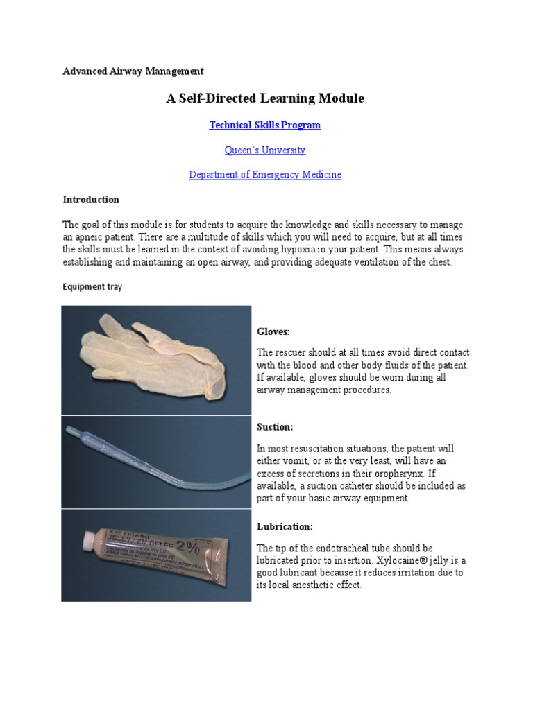 Advanced Airway Management Printable | PDF | Medicine | Medical Specialties