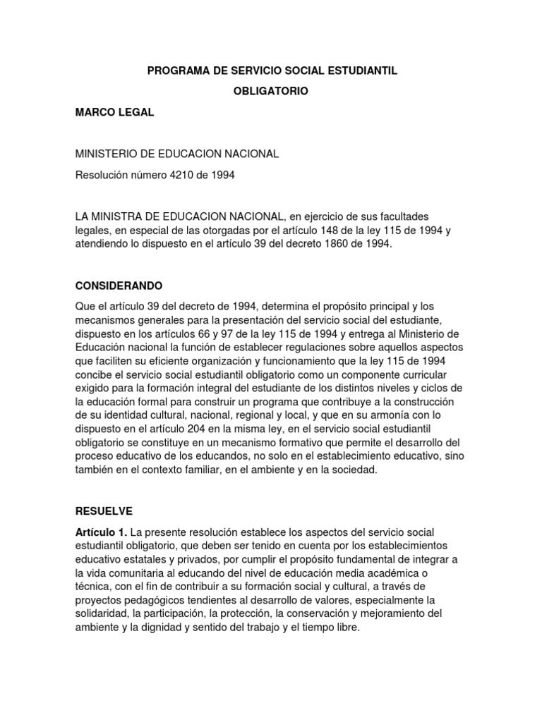 Programa de Servicio Social Estudiantil | PDF | Comunidad | Trabajo Social
