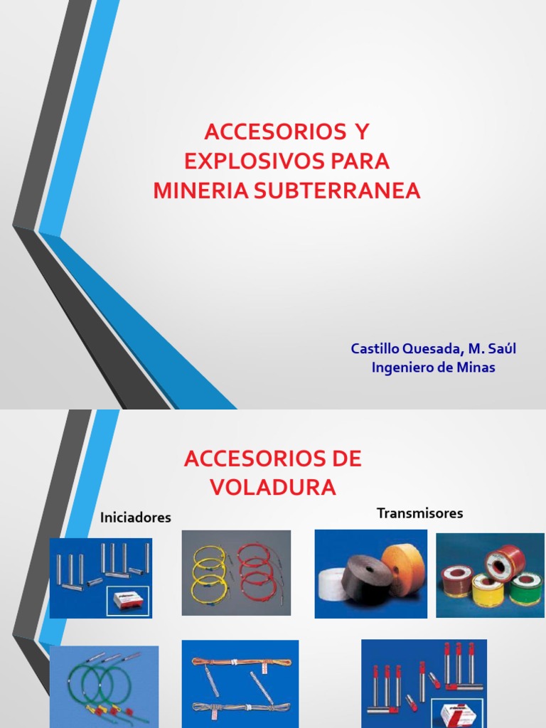 Accesorios y Explosivos | PDF | Material explosivo | Pirotécnica