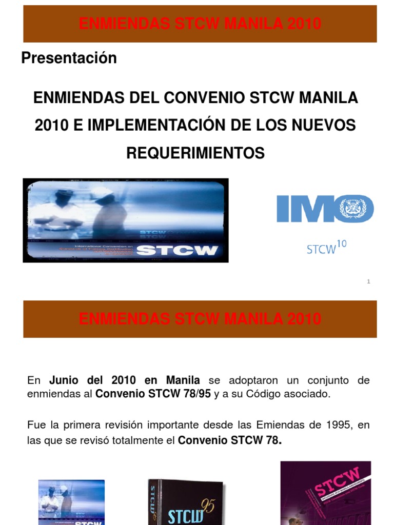 Implementacion STCW Manila 2010 | PDF | Marinero | Barcos