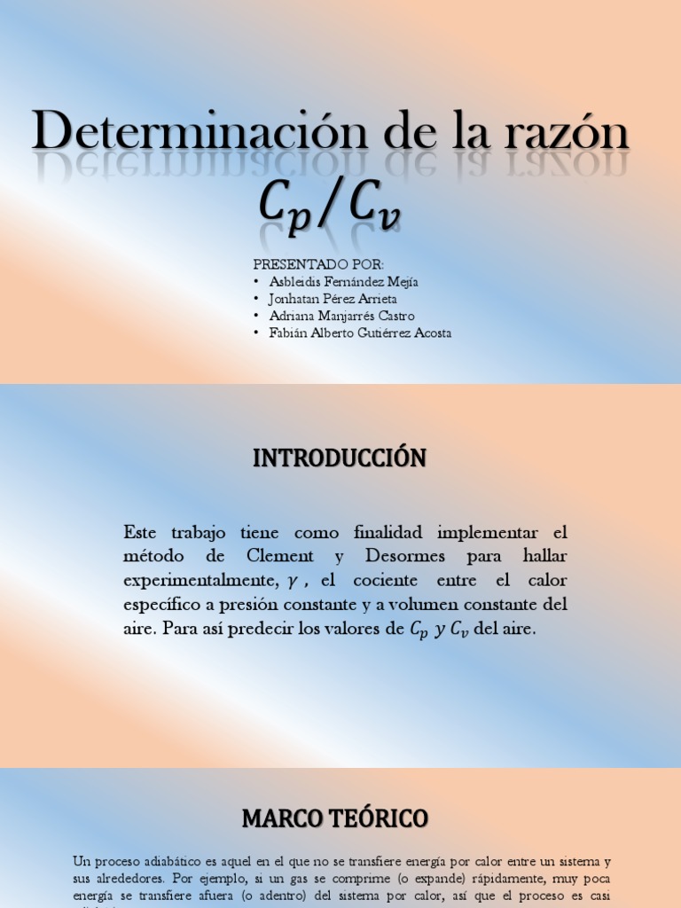 CP CV | PDF | Calor | Gases
