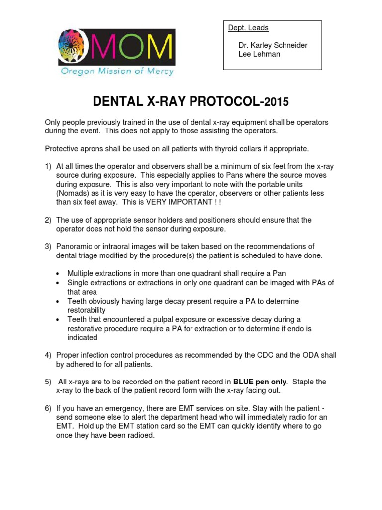 X Ray Protocol | PDF | X Ray | Mouth