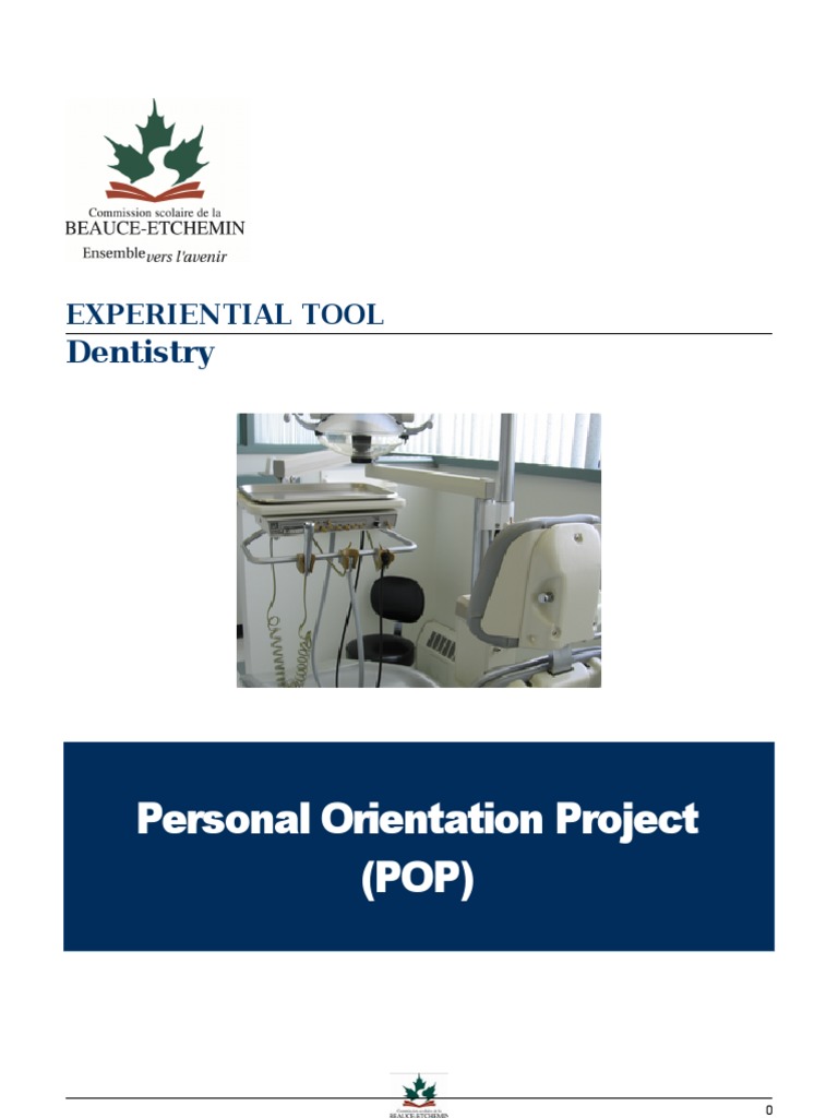 Personal Orientation Project (POP) : Dentistry | PDF | Dentistry ...