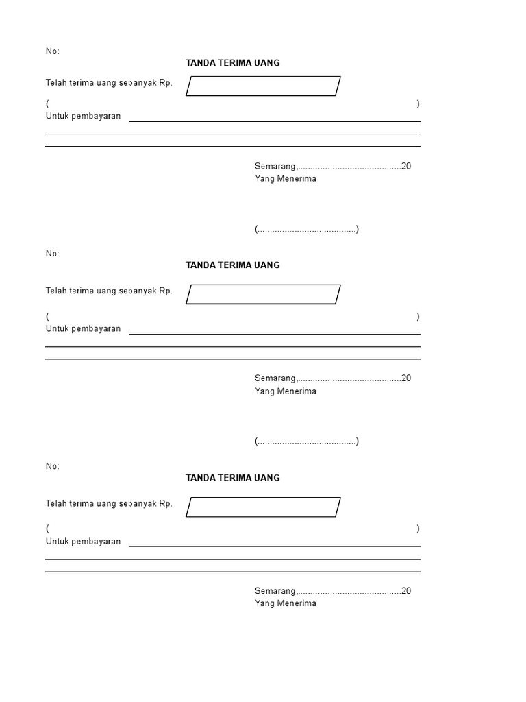 Kwitansi Tanda Terima Uang | PDF