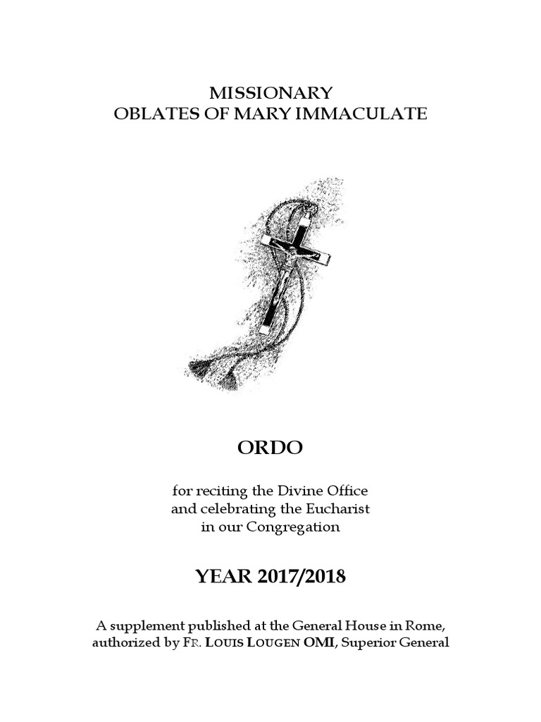 Ordo 2017 Eng Final | PDF | Mass (Liturgy) | Catholic Theology And Doctrine