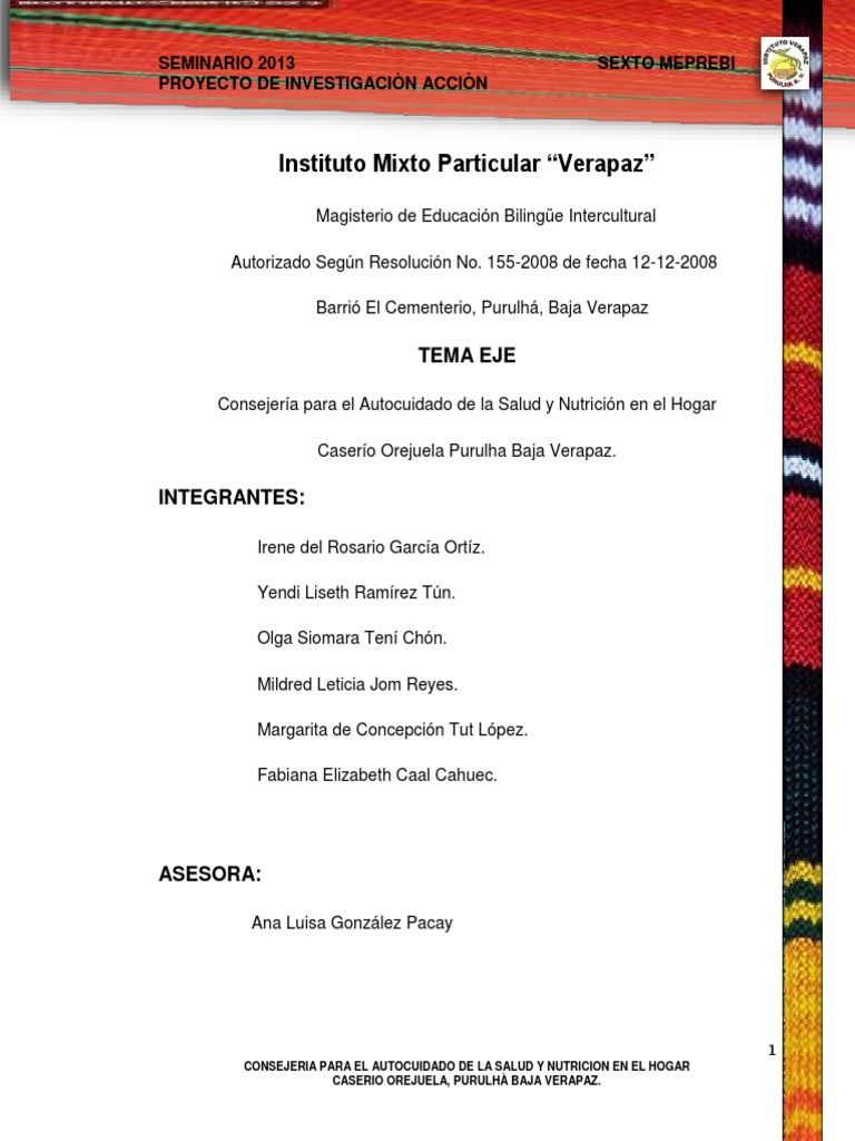 Proyecto de Investigacion Accion SEMINARIO 2013 Impave PDF | PDF ...