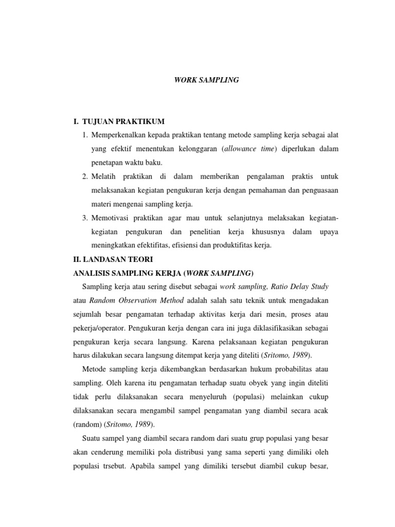 Work Sampling | PDF