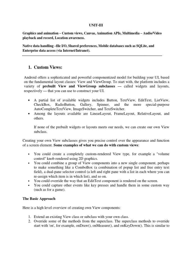 Custom Views | PDF | Method (Computer Programming) | Databases