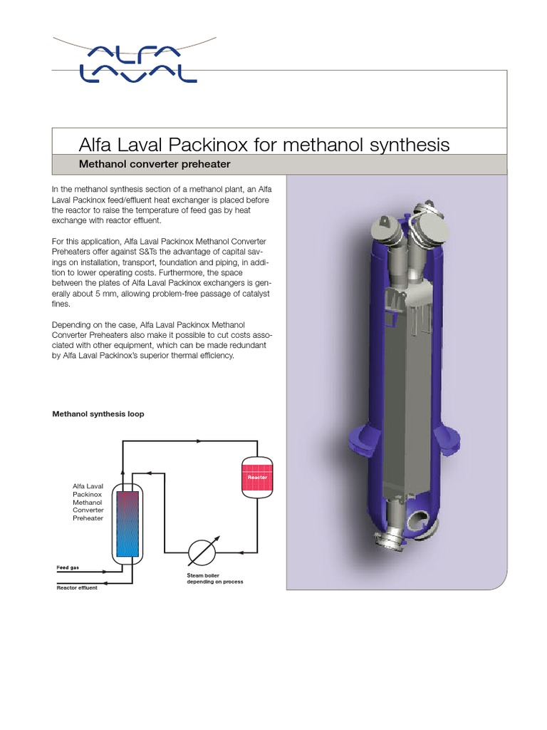 Packinox Methanol Synthesis | PDF