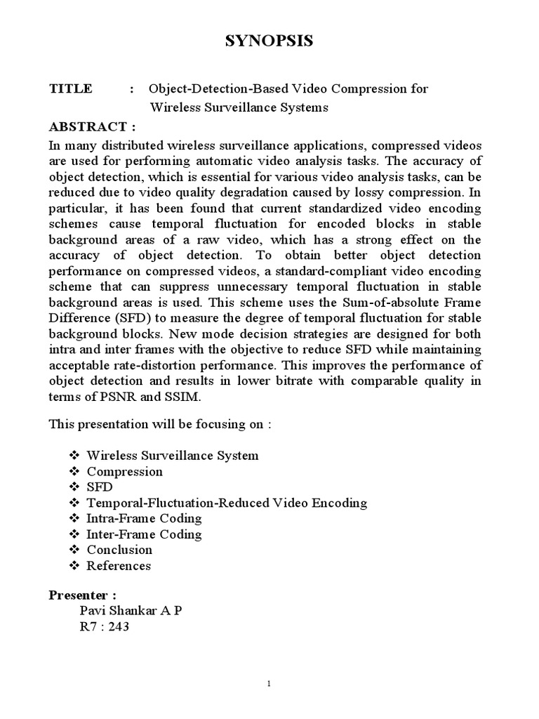 Object Based Compression Tehcniques | PDF