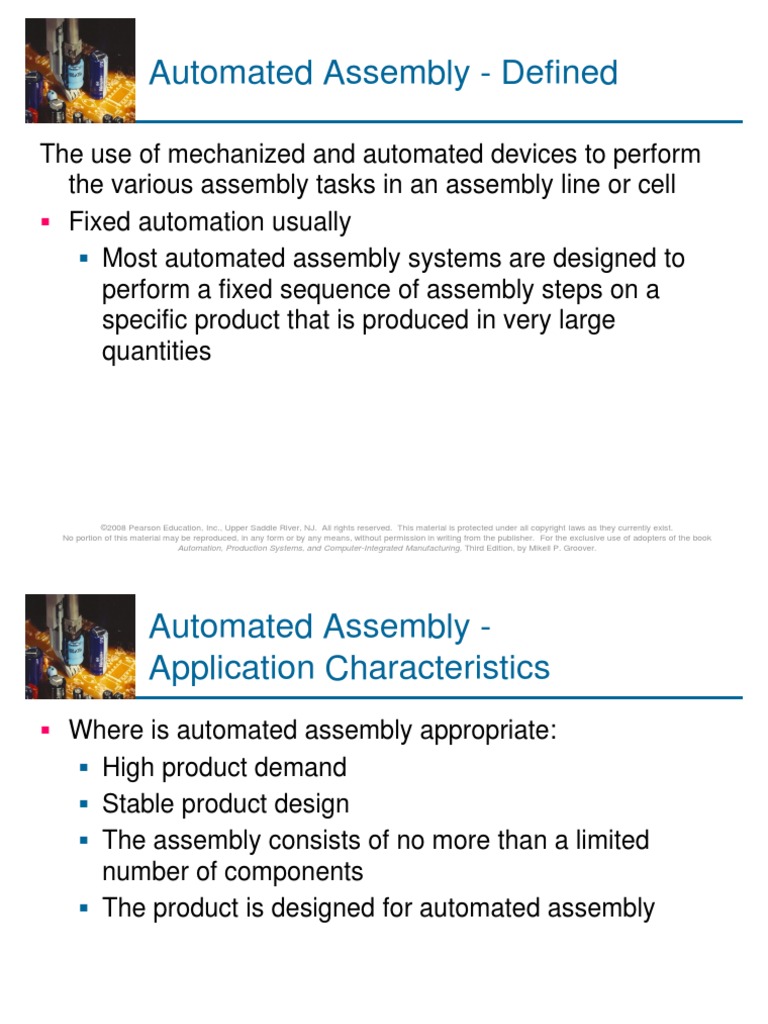 02.automated Assembly Systems | PDF | Automation | All Rights Reserved