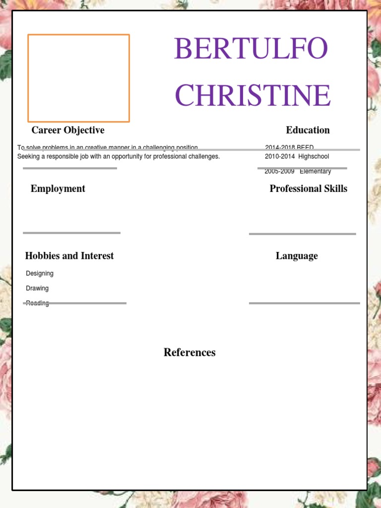 My First RESUME. by MHAE. | PDF