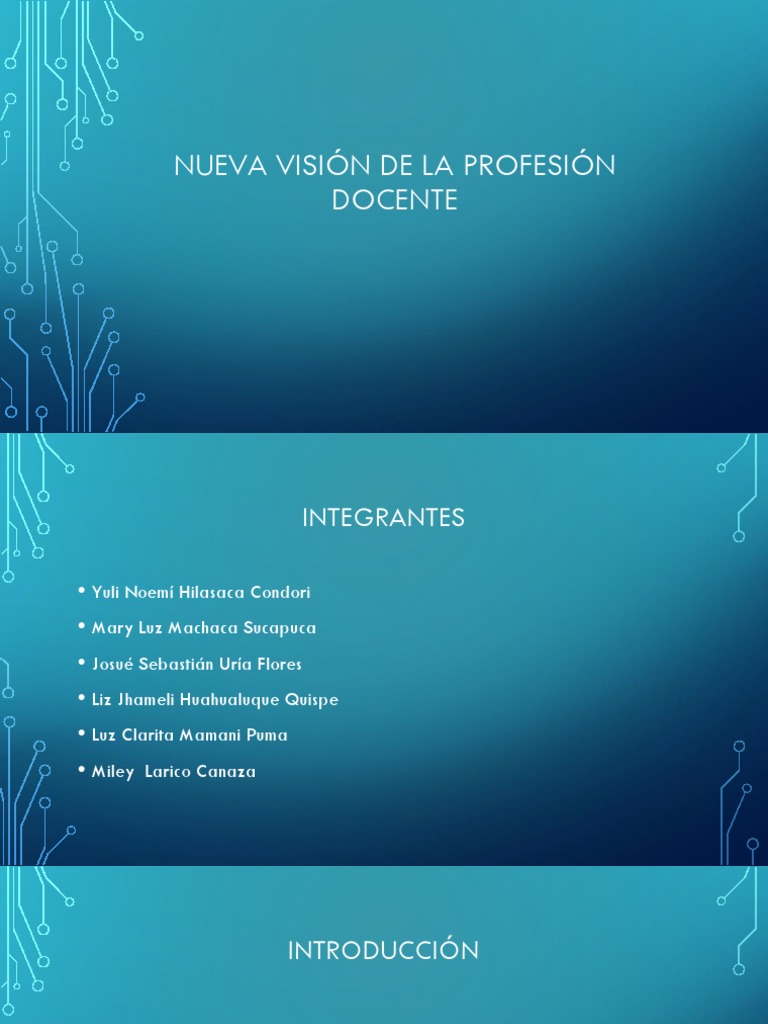 Nueva Visión de La Profesión Docente | PDF | Maestros | Salón de clases
