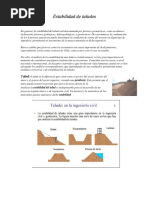 Partes de Un Talud Informe de Taludes | PDF | Agua subterránea | Estrato