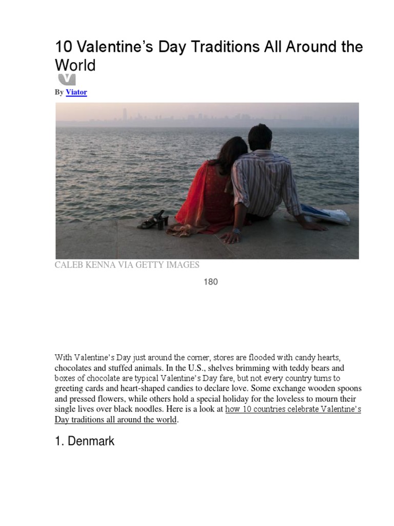 10 Valentine's Day Traditions All Around The World: 1. Denmark | PDF ...