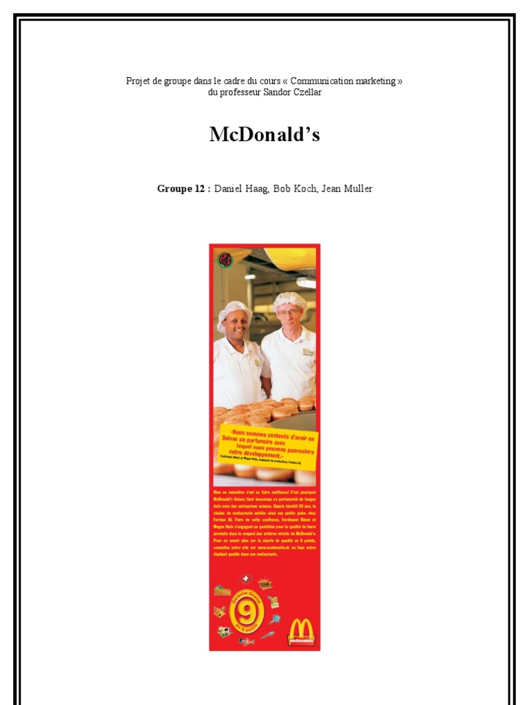 MC Donald's | PDF | McDonald's | Publicité