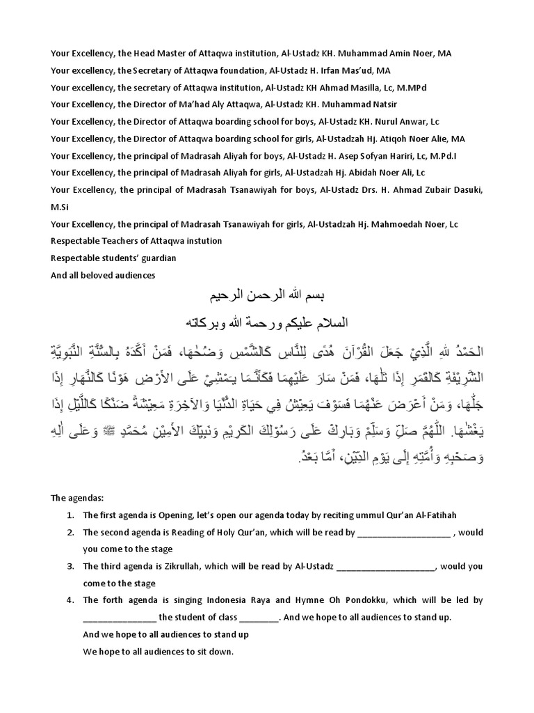 MC Haflah Takhorruj | PDF