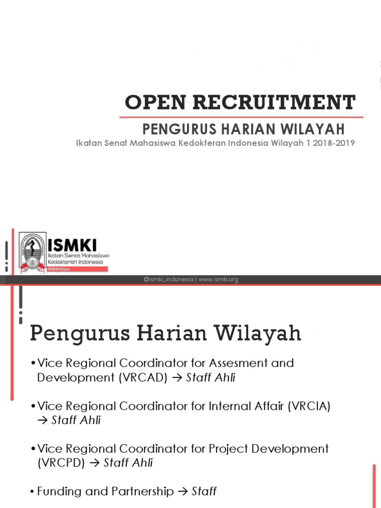 ISMKI Wilayah 1 - Oprec PHW 2018-2019 | PDF