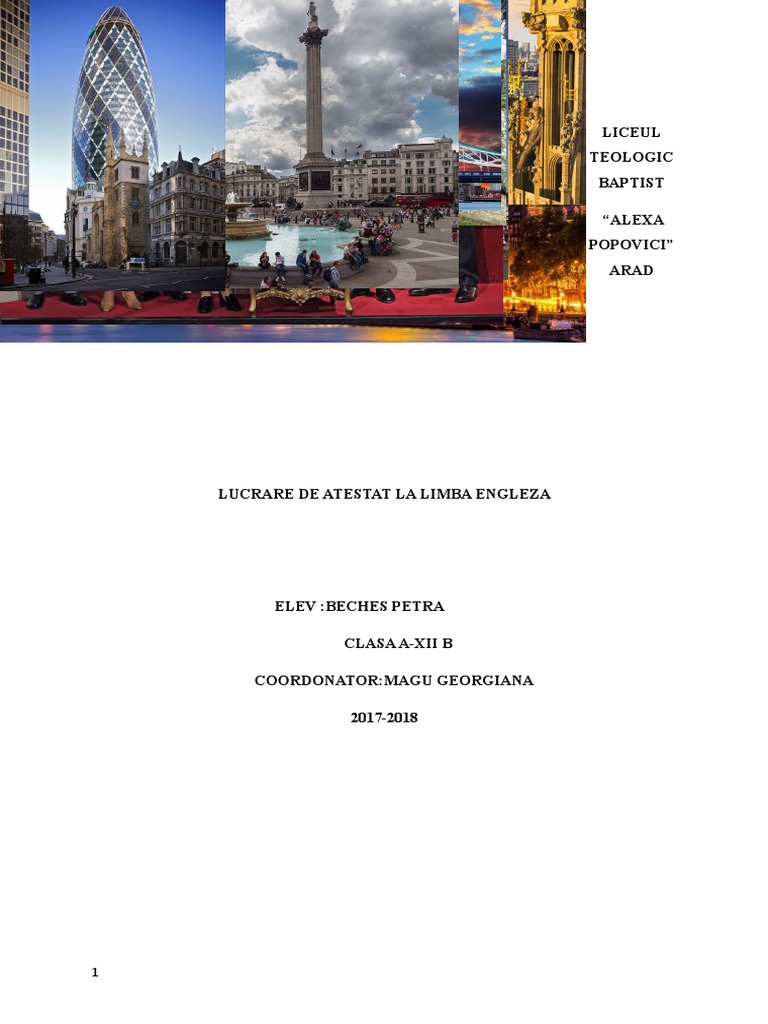 ATESTAT ENGLEZA 2018.odt | PDF | London | Palace Of Westminster