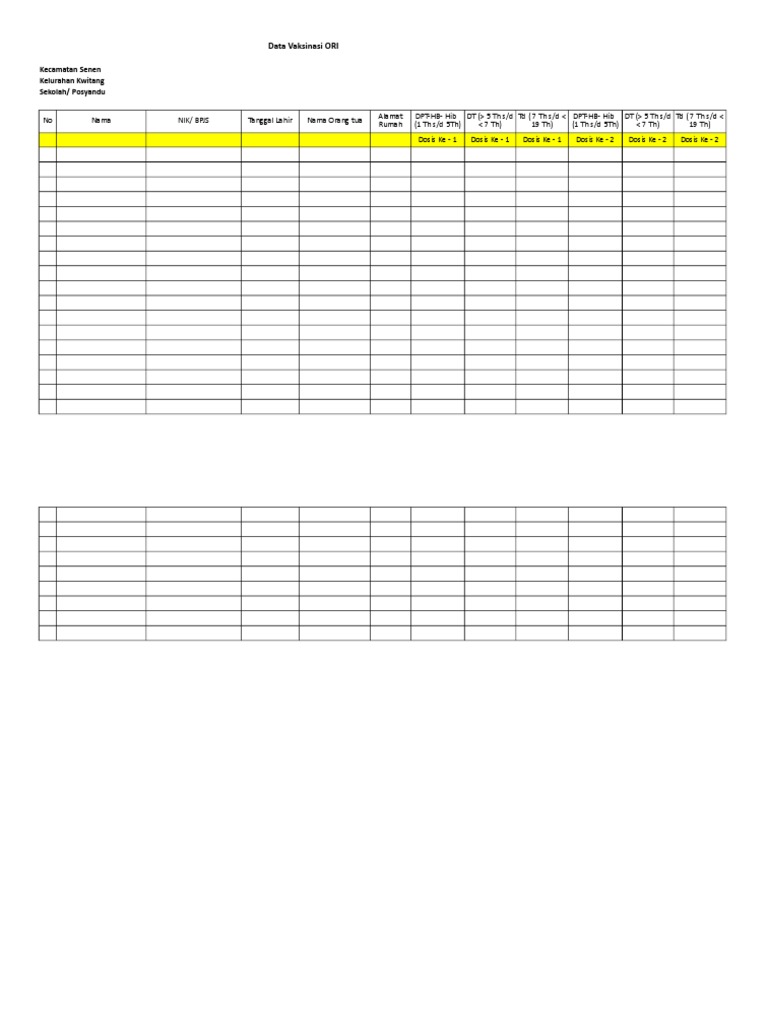 Ori Form Kosong | PDF