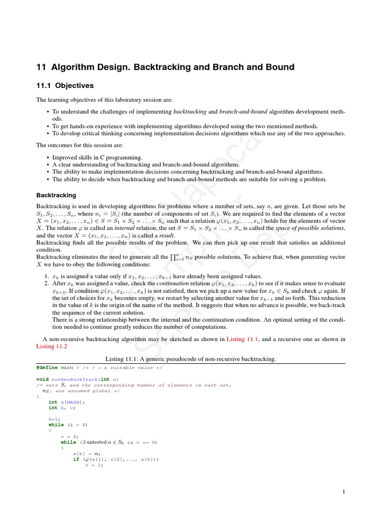 Algoritm BackTracking Engleza | Download Free PDF | Theoretical Computer Science | Discrete ...