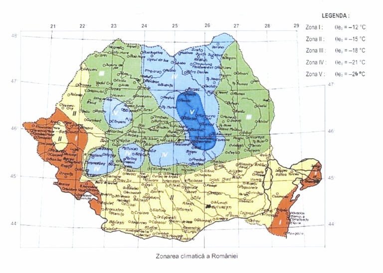 Zonarea Climatica A Romaniei - de Iarna | PDF