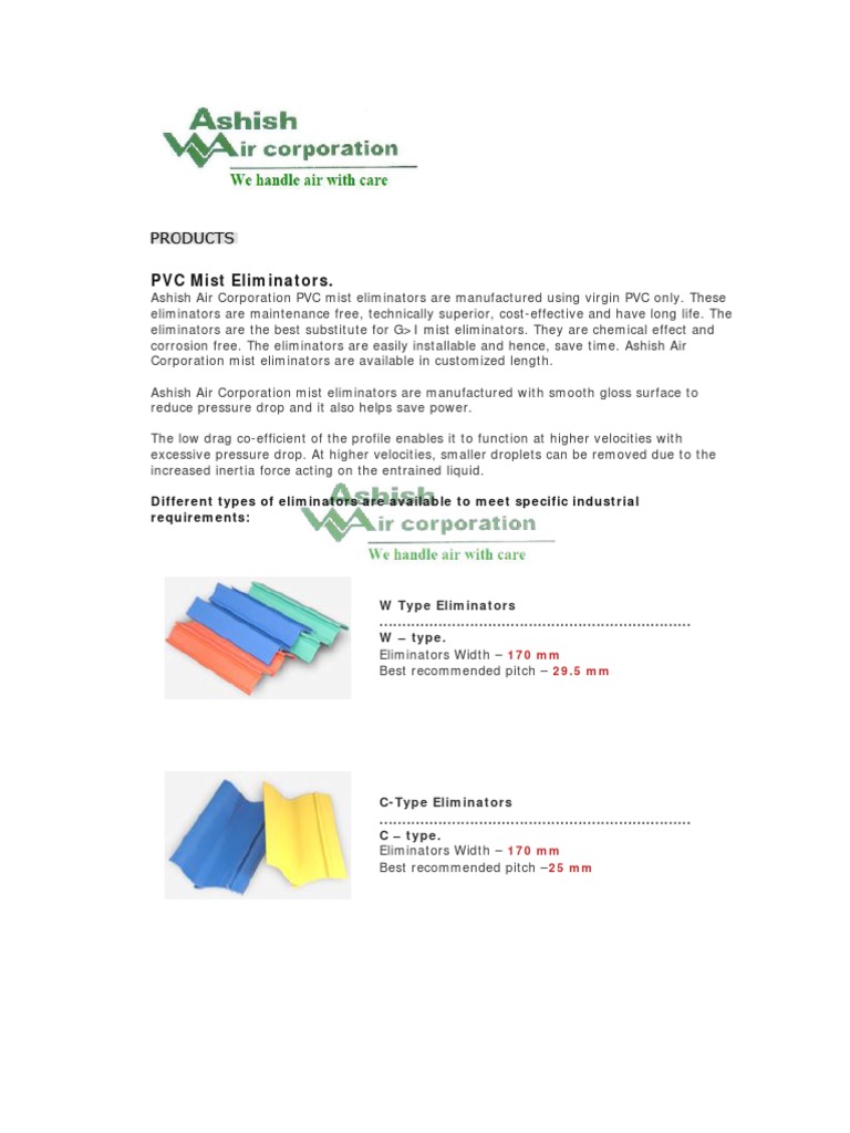PVC Eliminator | PDF | Drop (Liquid) | Polyvinyl Chloride